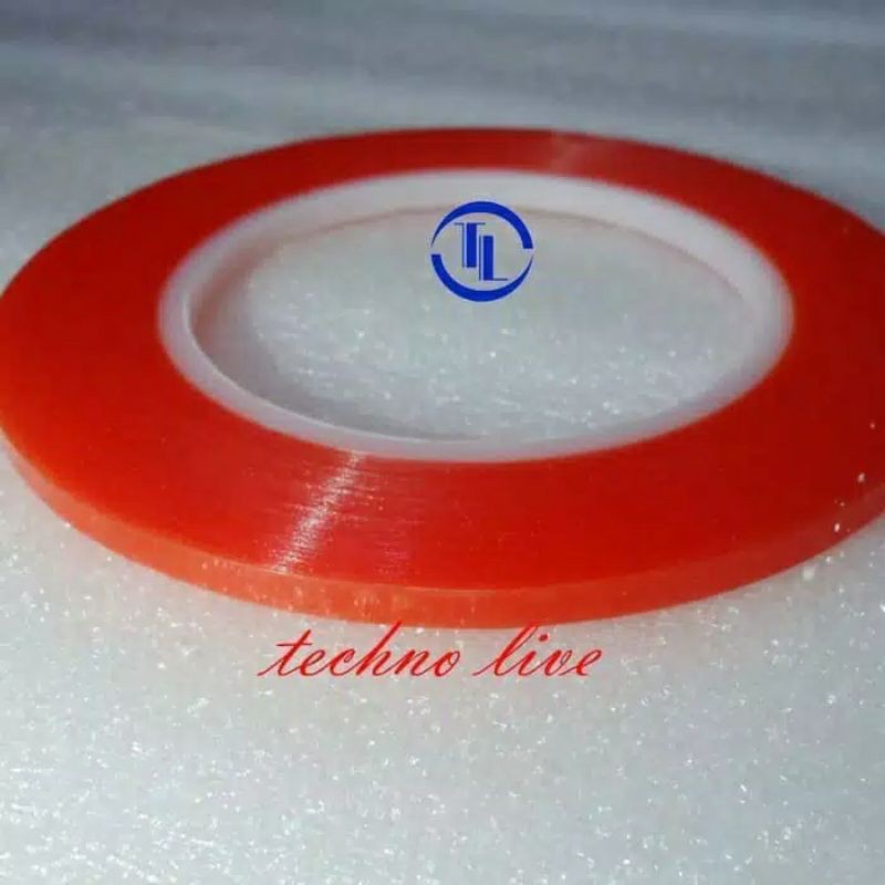 Jual DOUBLE TIP 3M 0.5 RED SELOTIP DOUBLE TAPE MERAH LEM BOLAK BALIK ...