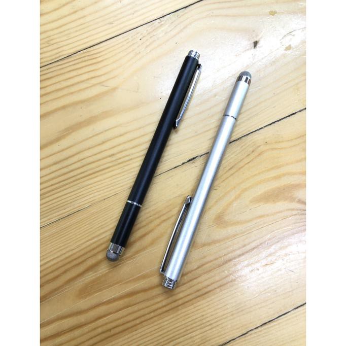 Jual IREADY STOCKl STYLUS PEN 2IN1 ROUND TIP MICROFIBER HEAD TOUCH PEN ...