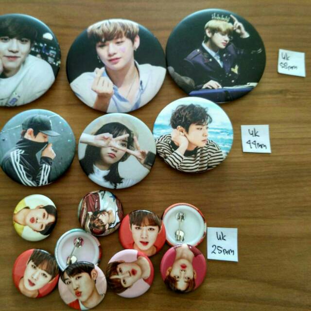 Jual Pin Peniti Custom UKURAN 25mm,32mm,44mm,58mm,75mm | Shopee Indonesia