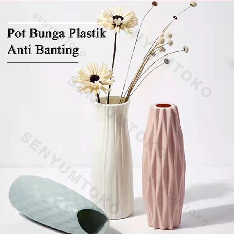 Jual Pot bunga plastik buatan Guci Pajangan Pot Vas Bunga Dekorasi ...