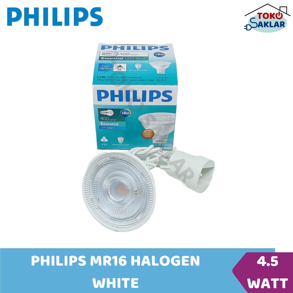 Jual Lampu Halogen Led Philips 4.5w Tusuk Spot Led MR16 220v | Shopee ...