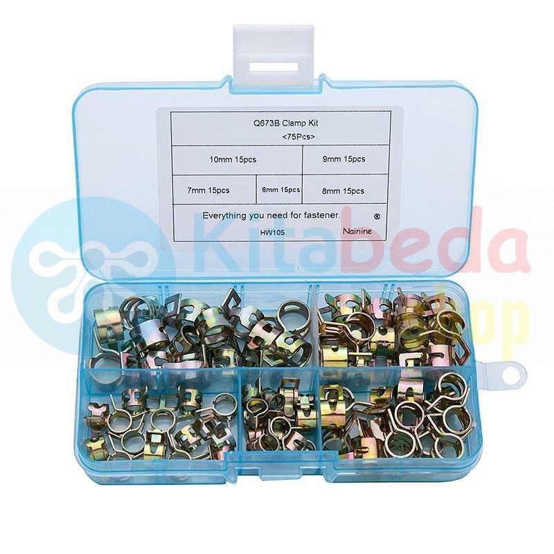 Jual 75 Pcs Klem Penjepit Selang Ledeng Pipe Clamp 6-10mm | Shopee ...