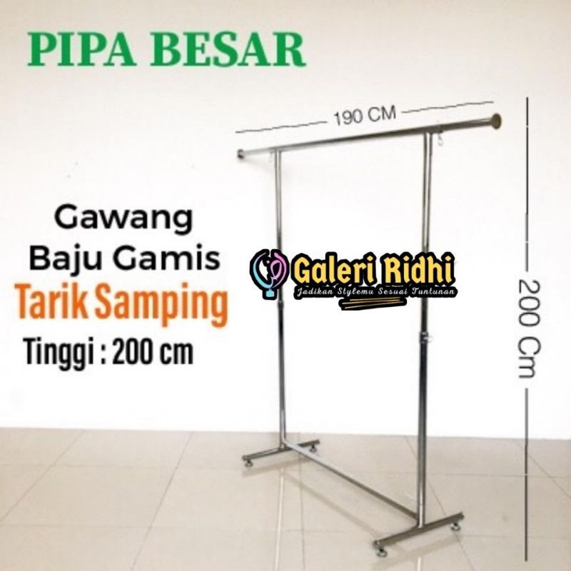 Jual Stand Hanger Gawang Gantungan Gamis Jemuran Baju Besi Stainless ...