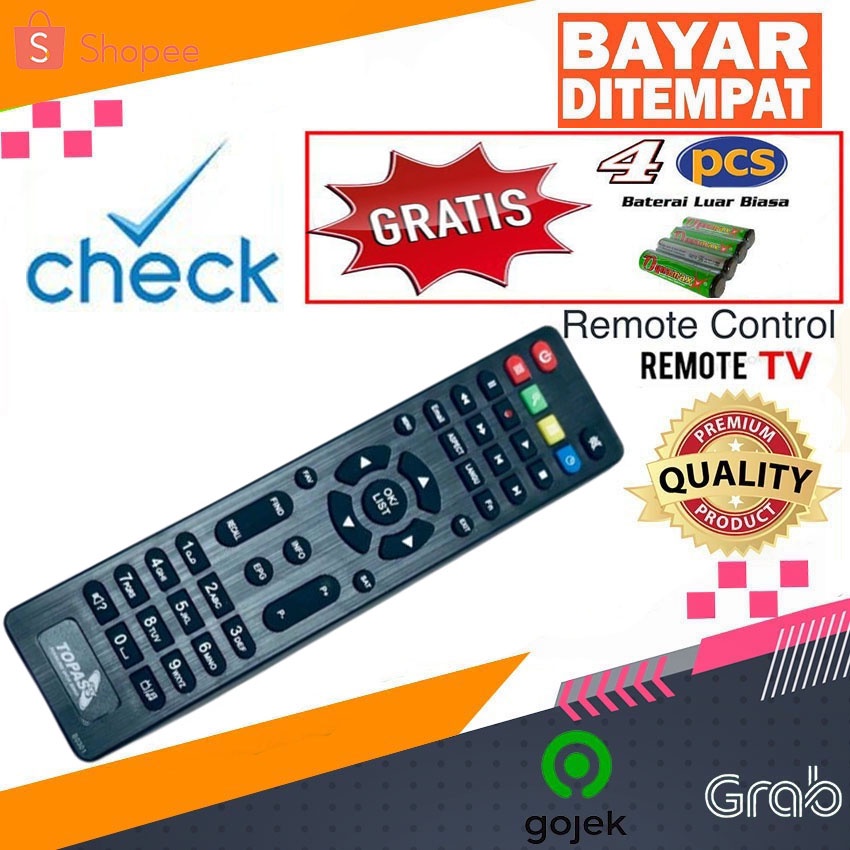 Jual Remot Remote STB Receiver Parabola Matrix Apple HD DVB T2 UHF ...