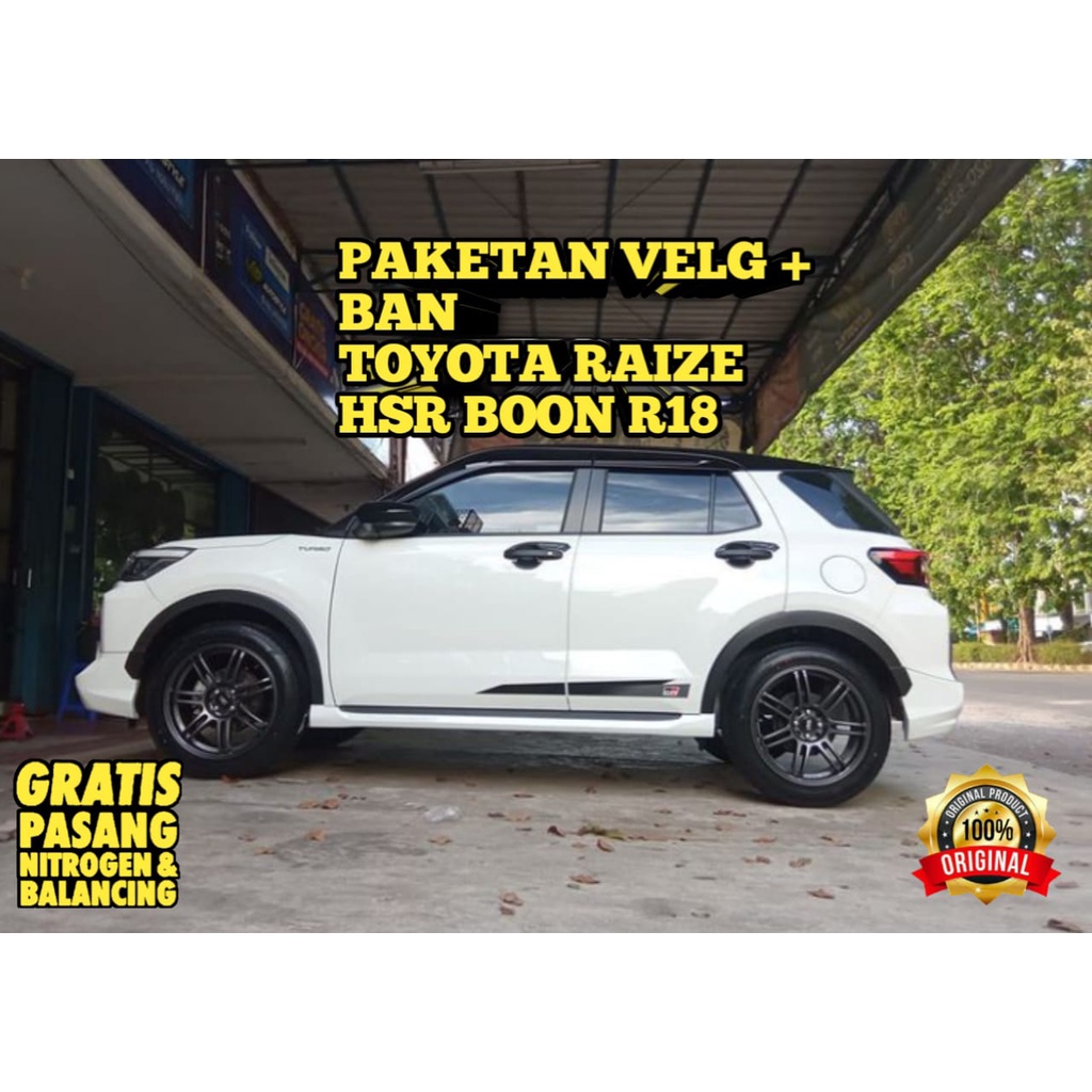 Jual Paketan Velg Dan Ban Mobil TOYOTA RAIZE HSR BOON R18 Plus Ban ...