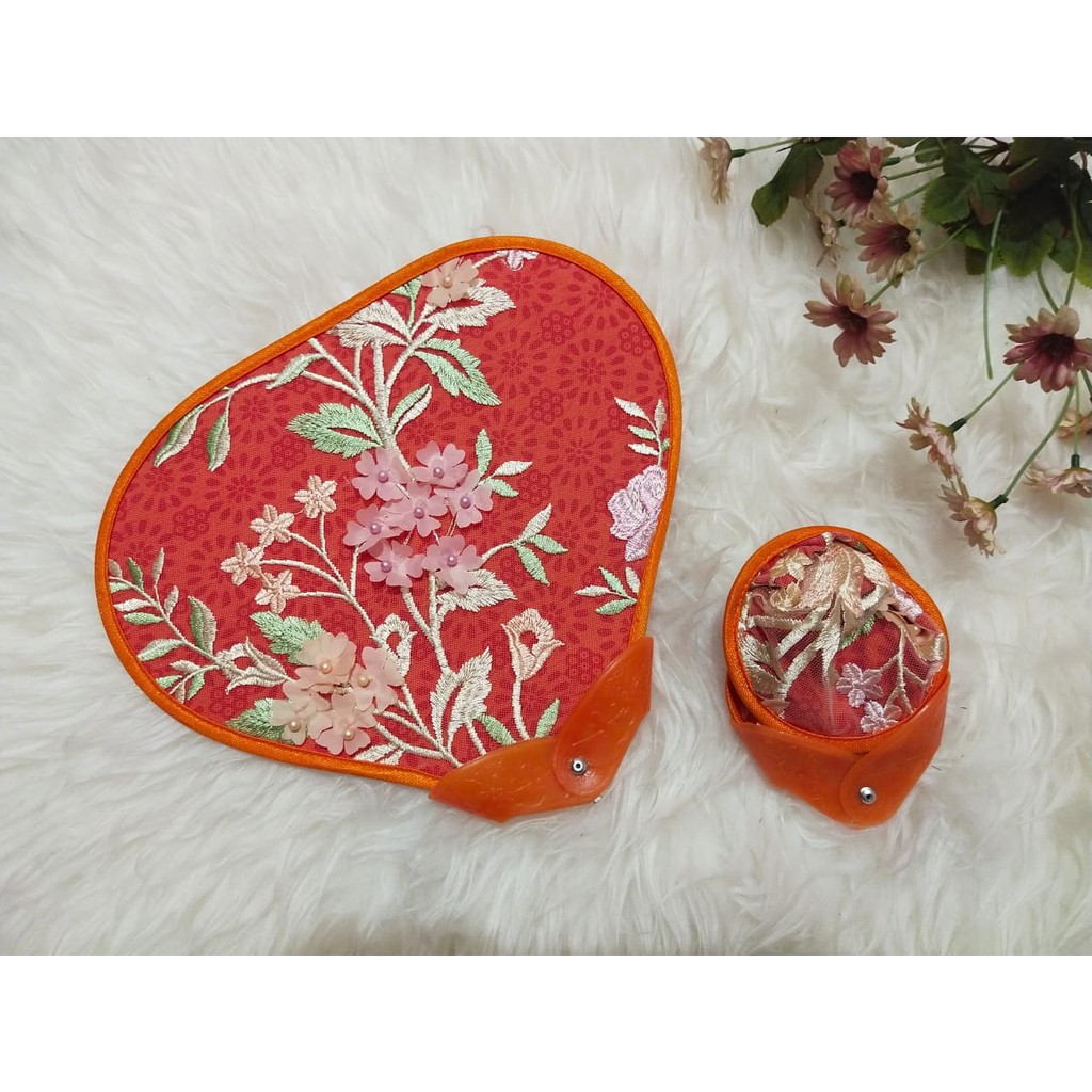 Jual Kipas Batik Bunga Custom Souvenir Murah Lipat Mini Besar Khas Jawa ...