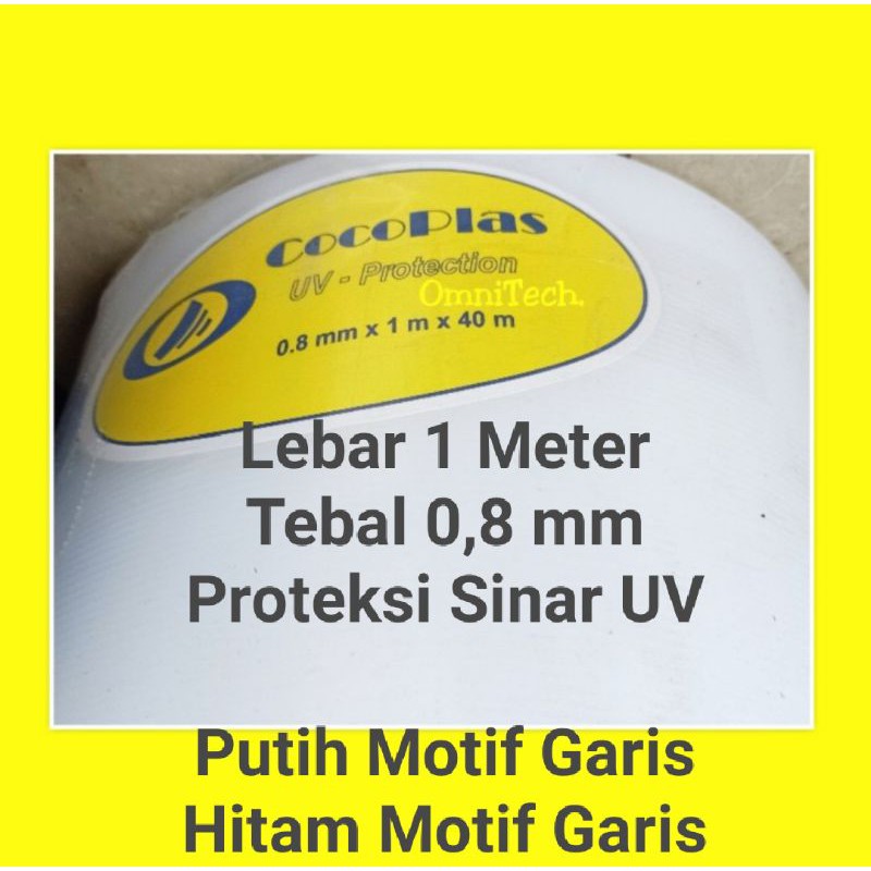 Jual Fiber Penutup Tutup Pagar Putih Hitam Garis Tebal 0,8mm Cocoplas 0 ...
