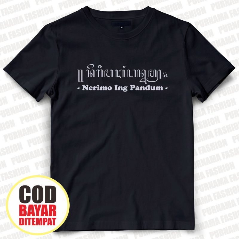 Jual Baju Kaos Aksara Jawa Nerimo Ing Pandum Terbaik | Shopee Indonesia