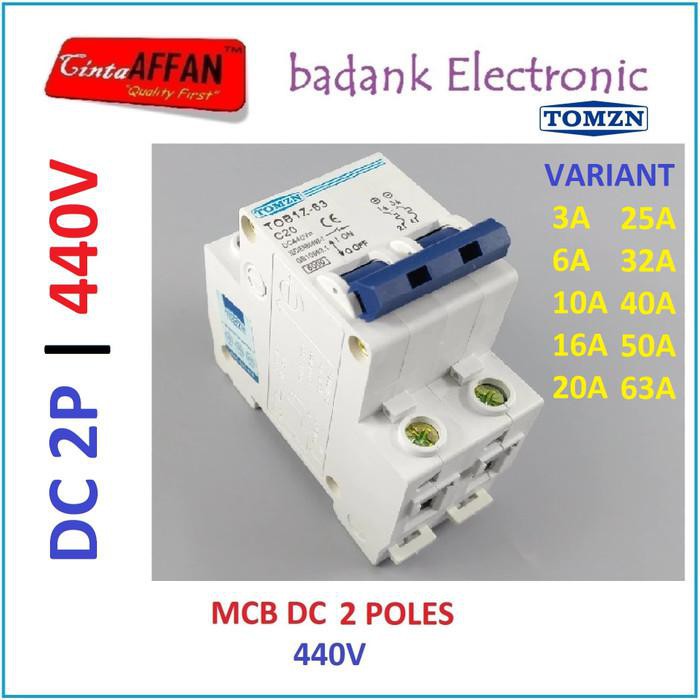 Jual Tomzn Mcb Dc 440V 2P Rating 3A To 63A Miniature Circuit Breaker - Dc 32A | Shopee Indonesia