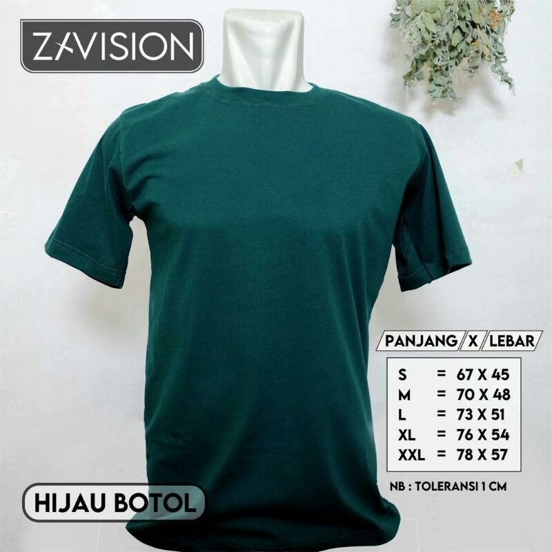 Jual KAOS POLOS COTTON COMBED 30s PREMIUM IJO BOTOL #kaospolos # ...