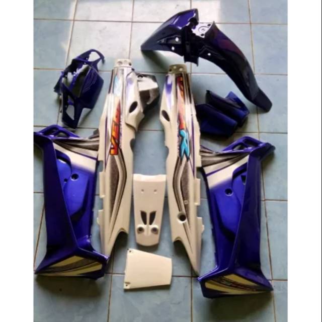 Jual Cover body full halus YAMAHA VEGA R lama warna biru putih ...