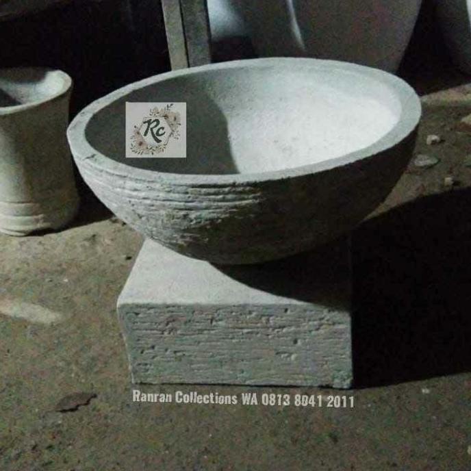 Jual Pot Batu Taman Teratai Air Mancur Kolam Ikan Plus Penyangga Kotak ...