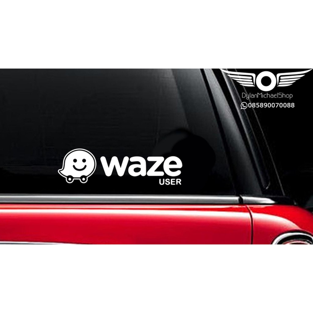 Jual Stiker Mobil Waze User Cutting Sticker GPS Map Car Window 10cm ...