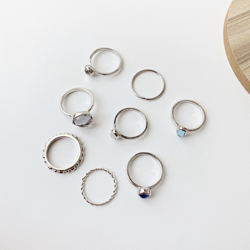 Jual Sienna Ring Set - Silver | Shopee Indonesia