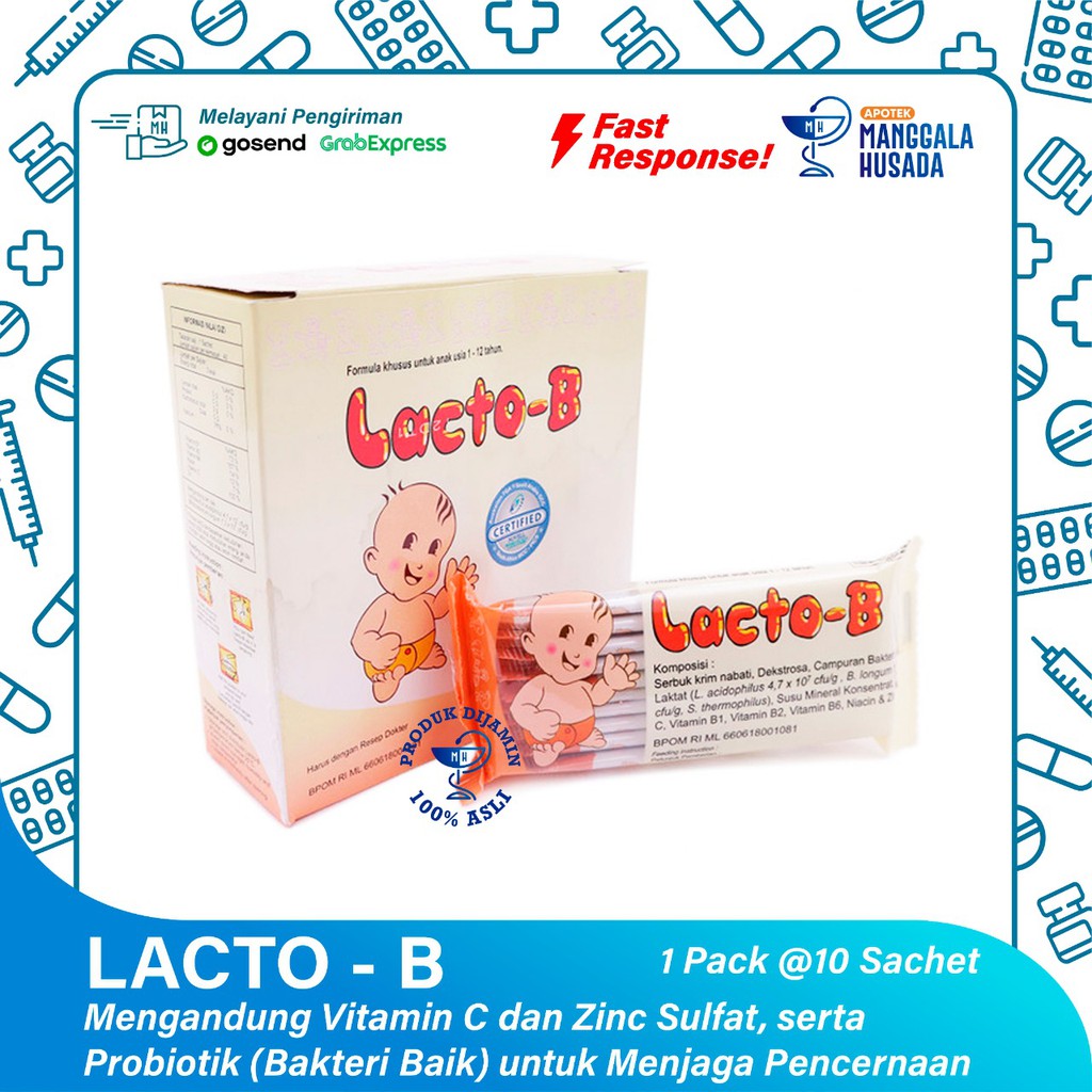 Jual LACTO B SUPLEMEN 1 PACK @ 10 SACHET | Shopee Indonesia