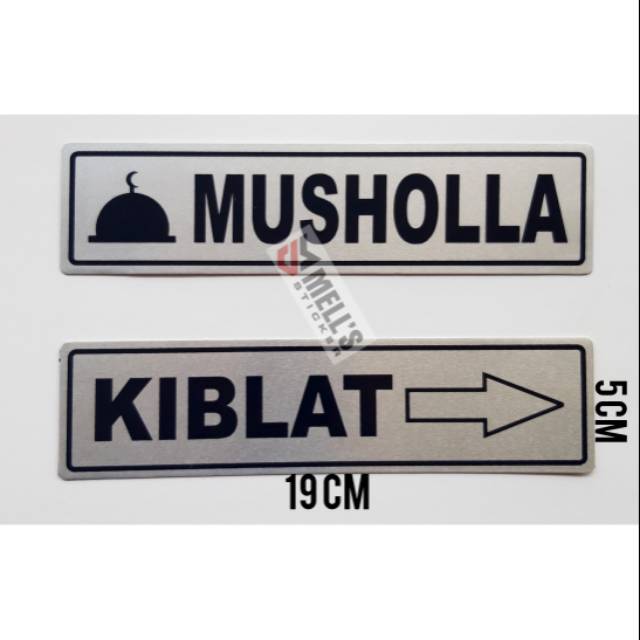 Jual Stiker sticker LABEL MUSHOLLA KIBLAT stiker sticker warning ...