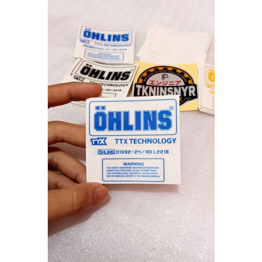 Jual Sticker Shock Breaker OHLINS TTX TECHNOLOGY - HITAM - KUNING ...