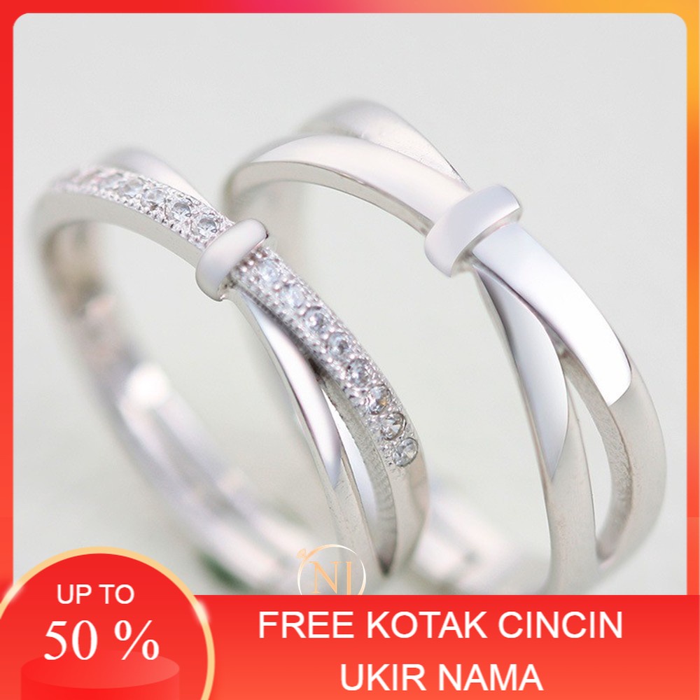 Jual Perak Jewelry - Cincin Couple Perak Murni Tunangan Silver | Shopee ...