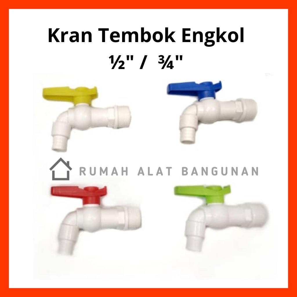 Jual Kran Tembok PVC PP / Engkol Ball Yahomura / Keran Plastik / Kran ...