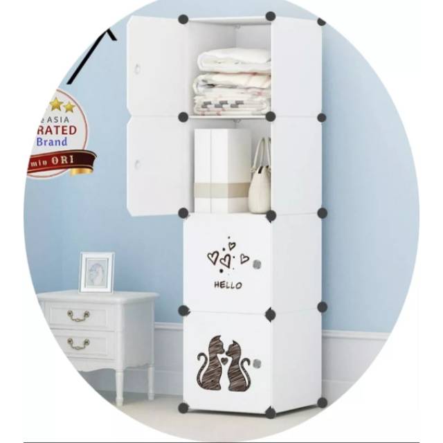 Jual @LABERSA_OLSHOP@Lemari Pakaian 4 Pintu/Lemarii Karakter/Lemari ...