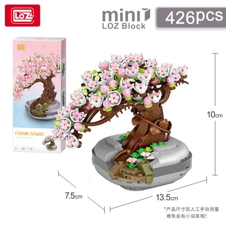 Jual Brick Nano Loz Mini 1661 Eternal Flowers Plant Series Cherry ...