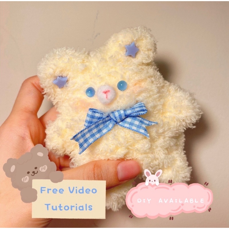 Jual PAKET DIY MERAJUT / CROCHET MILKY STAR EAR TEDDY BEAR | Shopee ...