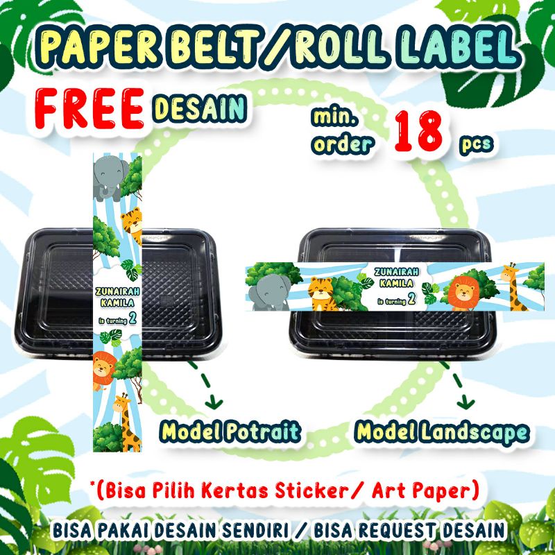 Jual PAPER BELT/ROLL LABEL ULANG TAHUN/TASYAKURAN/OLSHOP/SOUVENIR/BENTO/RICE BOX | Shopee Indonesia