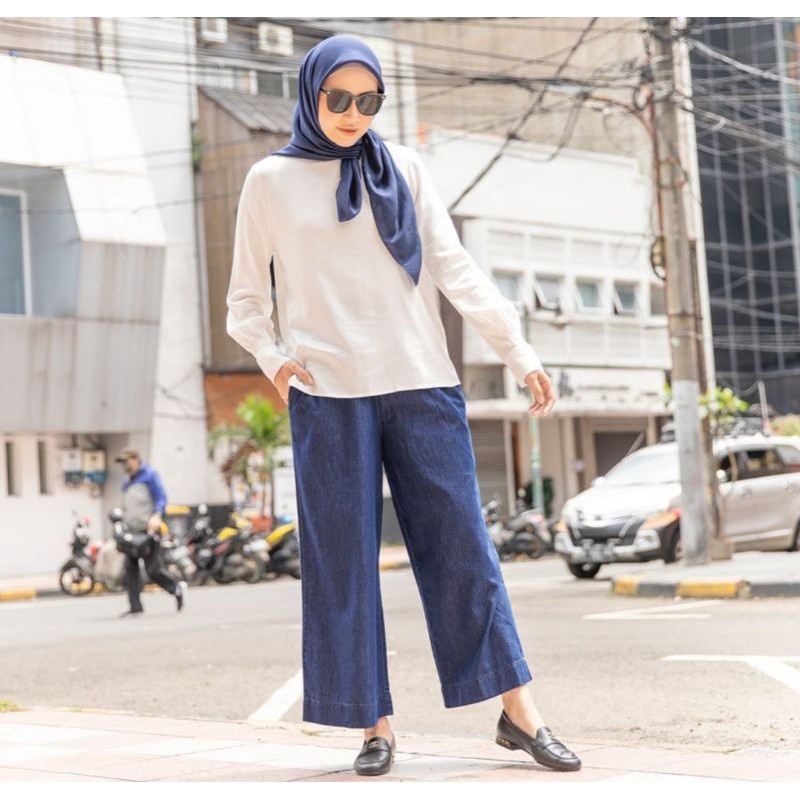 Jual Kulot jeans by heavenlights (DARK SIZE SM) | Shopee Indonesia