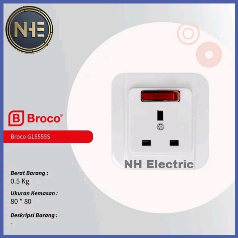 Jual IB Stop Kontak Ac Galleo G155 Broco Socket Outlet With Inbow Broco ...