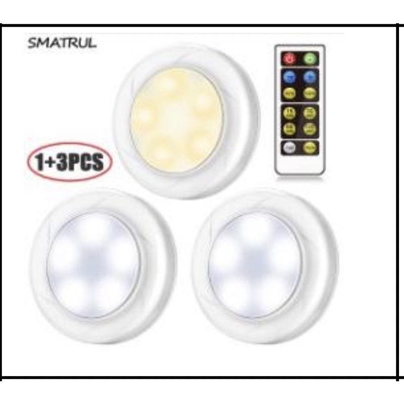 Jual SMATRUL Lampu Lemari Dimmable LED Under Cabinet Light Remote ...