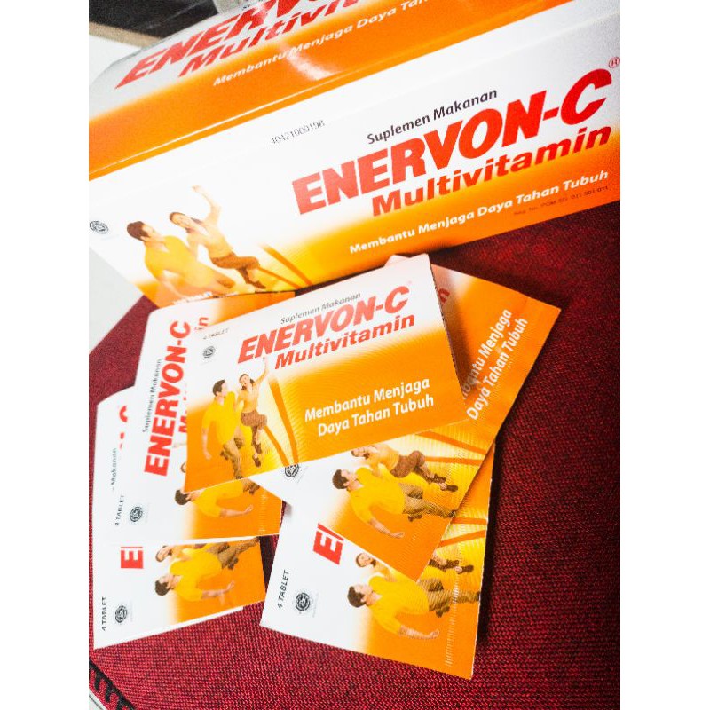 Jual COD - ENERVON C STRIP MULTIVITAMIN ISI 4S - SUPLEMEN DAYA TAHAN ...