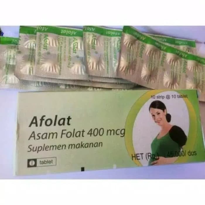 Jual Afolat asam folat 400 mcg HARGA BOX | Shopee Indonesia