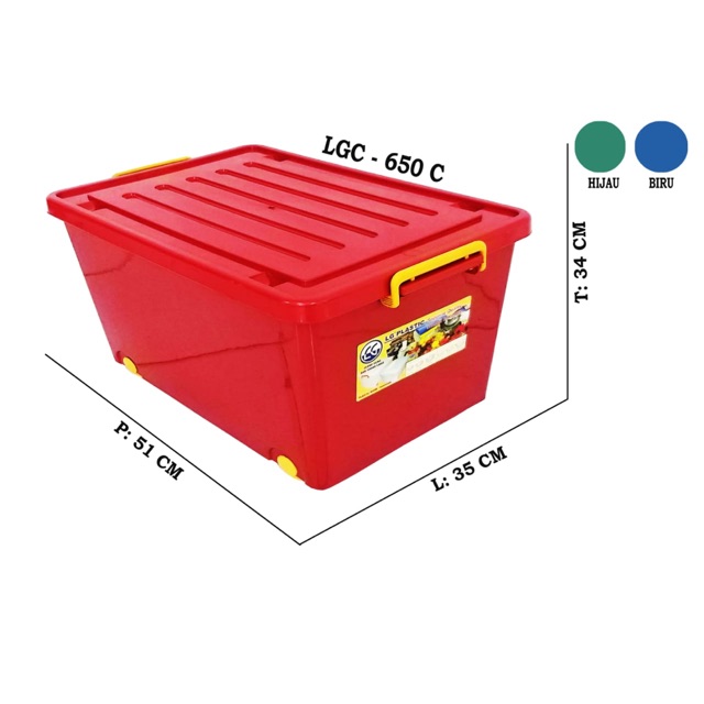 Jual box container 60 liter/ box penyimpanan/box roda/boxer/container ...