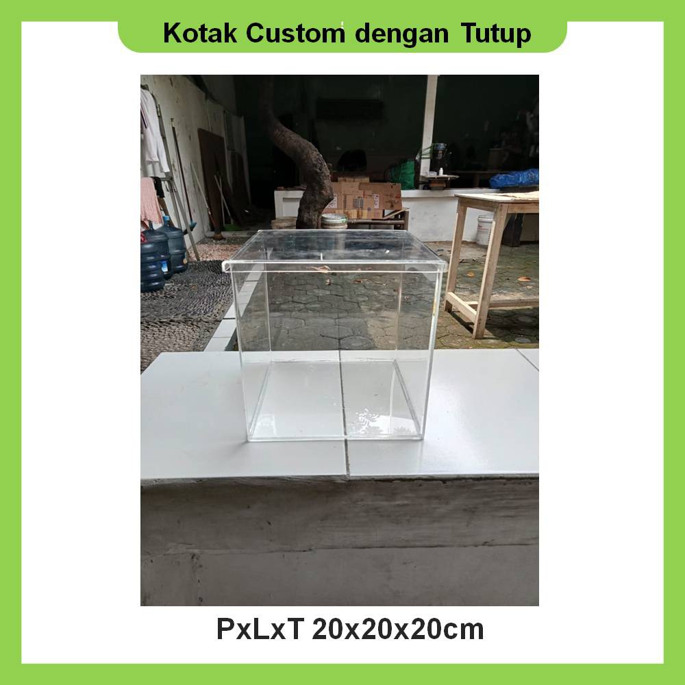 Jual Box Akrilik Multifungsi PxLxT 20x20x20cm | Shopee Indonesia