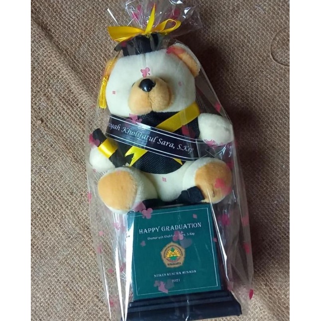 Jual boneka wisuda custom selendang nama dan logo universitas | Shopee ...