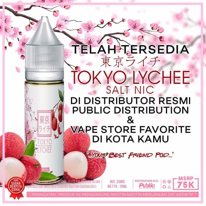 Jual Liquid Saltnic Tokyo Lychee 15ML Salt Nicotine By Public ...