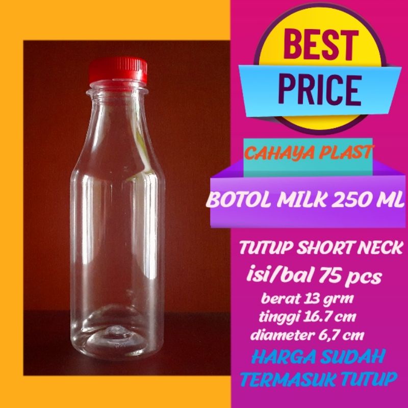 Jual Botol Milk 250Ml-Botol Plastik 250Ml-Botol Minuman 250Ml-per75 50 ...