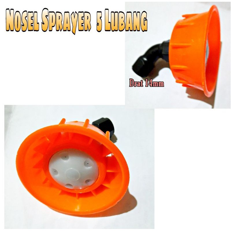 Jual Nosel Sprayer 5 Lubang Kepala Mesin Semprot Hama Nozel Sprayer ...