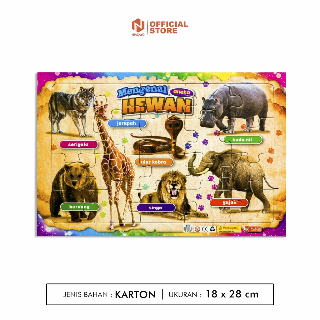 Jual Puzzle Edukasi Anak / Puzzle Anak / Puzzle Karton Bergambar ...