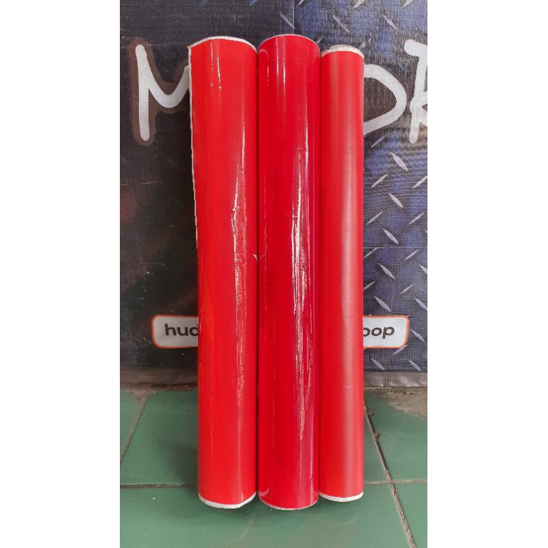Jual skotlet merah sticker merah bahan scotlite blok scotlet motor ...