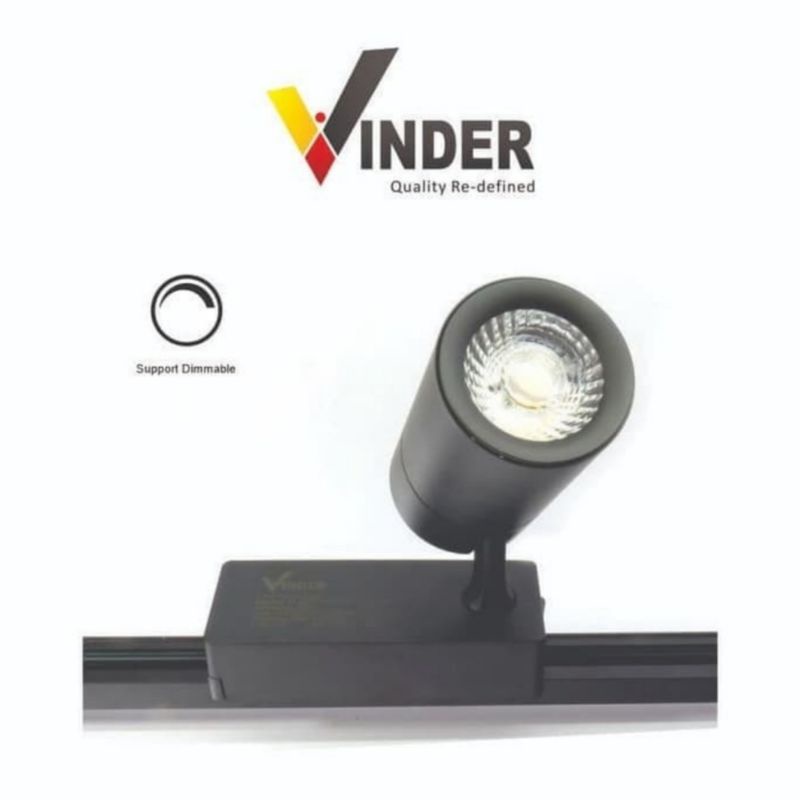 Jual Track Light Railing Spotlight Vinder Spot Rell COB 5w 5 watt Black ...