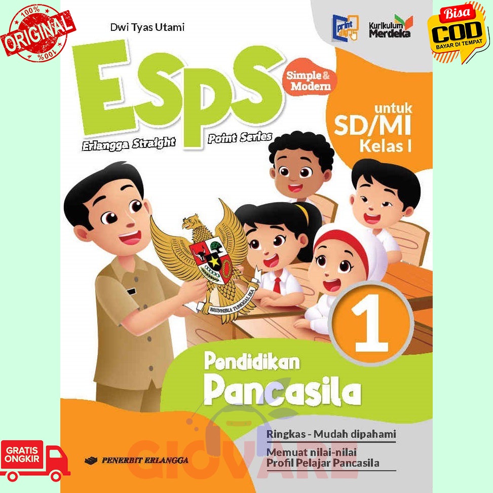 Jual BUKU ESPS PENDIDIKAN PANCASILA KELAS 1 ERLANGGA KURIKULUM MERDEKA | ESPS PENDIDIKAN ...