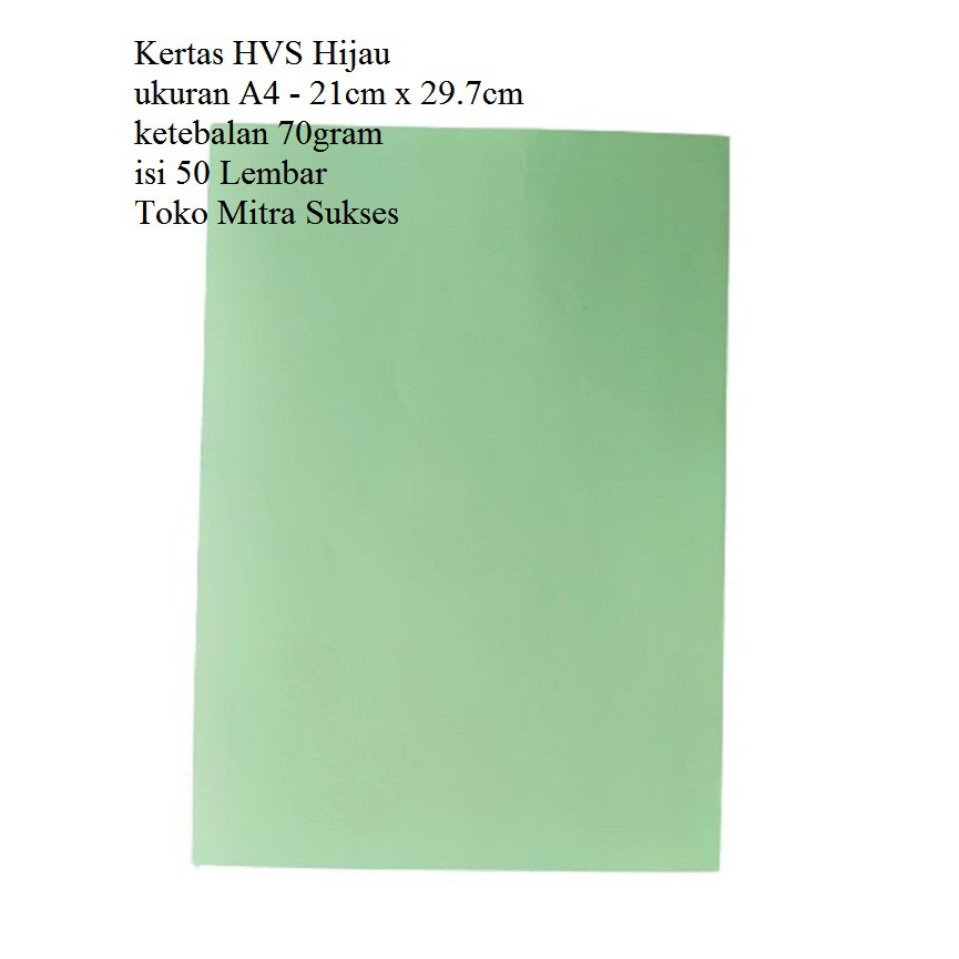 Jual 50 Lembar Kertas HVS Hijau A4 70gram | Shopee Indonesia