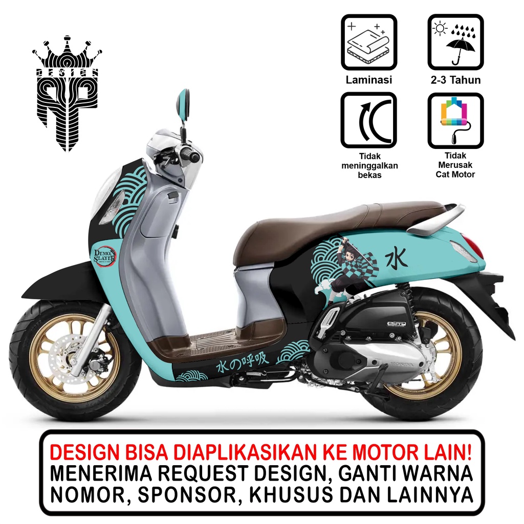 Jual decal sticker scoopy full body FI scopy dekal stiker skopi karbu ...