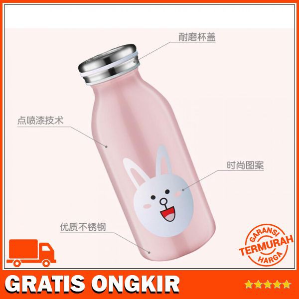 Jual BOTOL MINUM STAINLESS STEEL ANAK GAMBAR KARTUN 350ML | Shopee ...