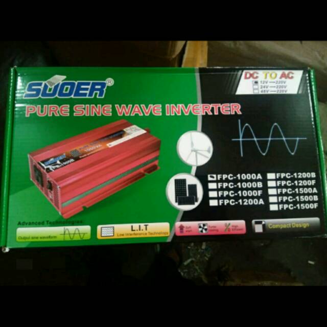 Jual Inverter SUOER Pure Sine Wave 1000watt Suoer FPC 1000A | Shopee Indonesia