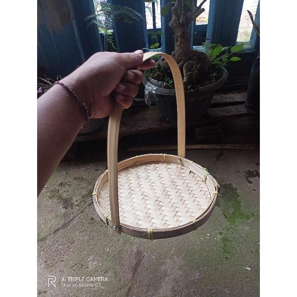 Jual hampers unik 25cm/keranjang parsel/keranjang buah/hampers bambu ...