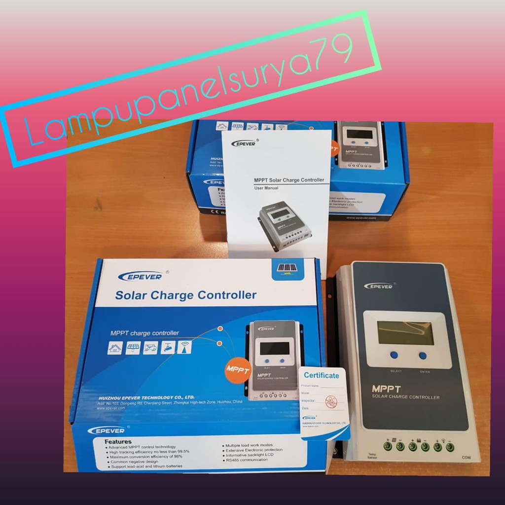Jual Solar Charge Controller Merk EPEVER Tracer 3210AN LCD Real MPPT 12V 24V 30A | Shopee Indonesia