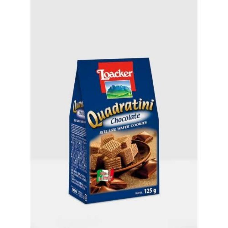 Jual Loacker Wafer Quadratini Chocolate 250G UKURAN BESAR | Shopee ...