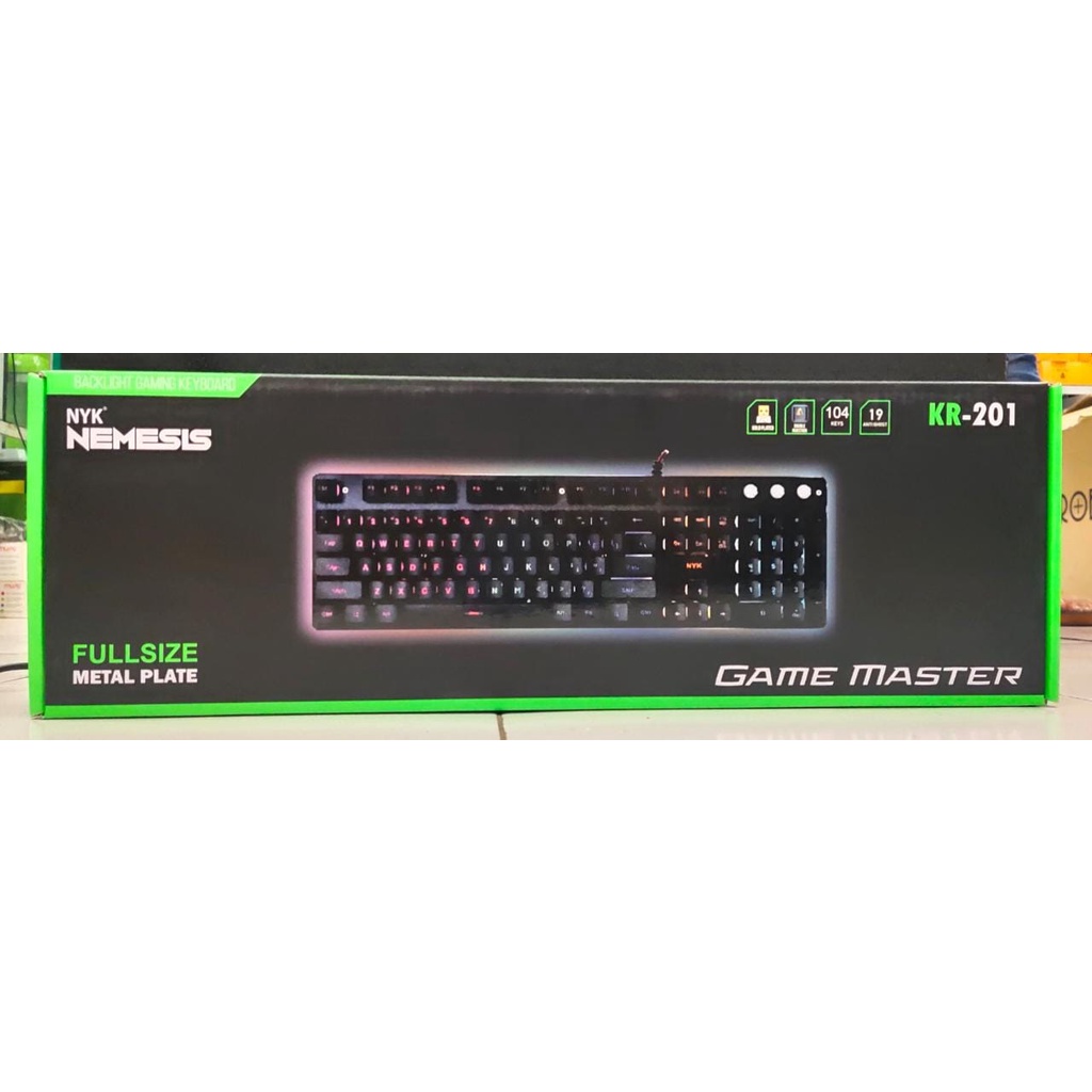 Jual NYK KEYBOARD GAMING NEMESIS KR-201 GAME MASTER | Shopee Indonesia